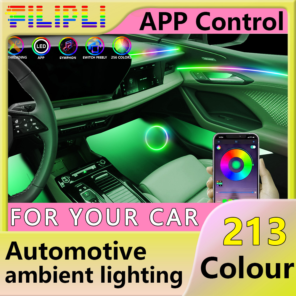 Jual 6/18 in 1 Acrylic Car Ambient Light RGB 64 213 Hue Glow Acrylic ...