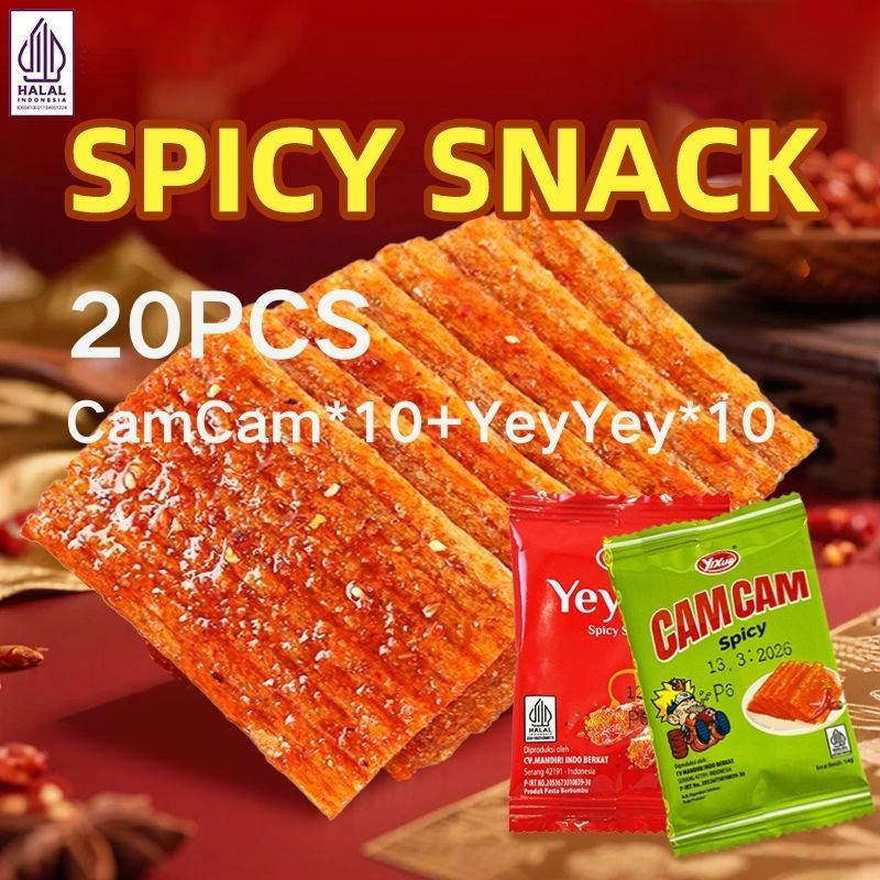 Jual 20PCS Halal Snack CamCam Snack YeyYey Snack Stick Pedas Makanan ...
