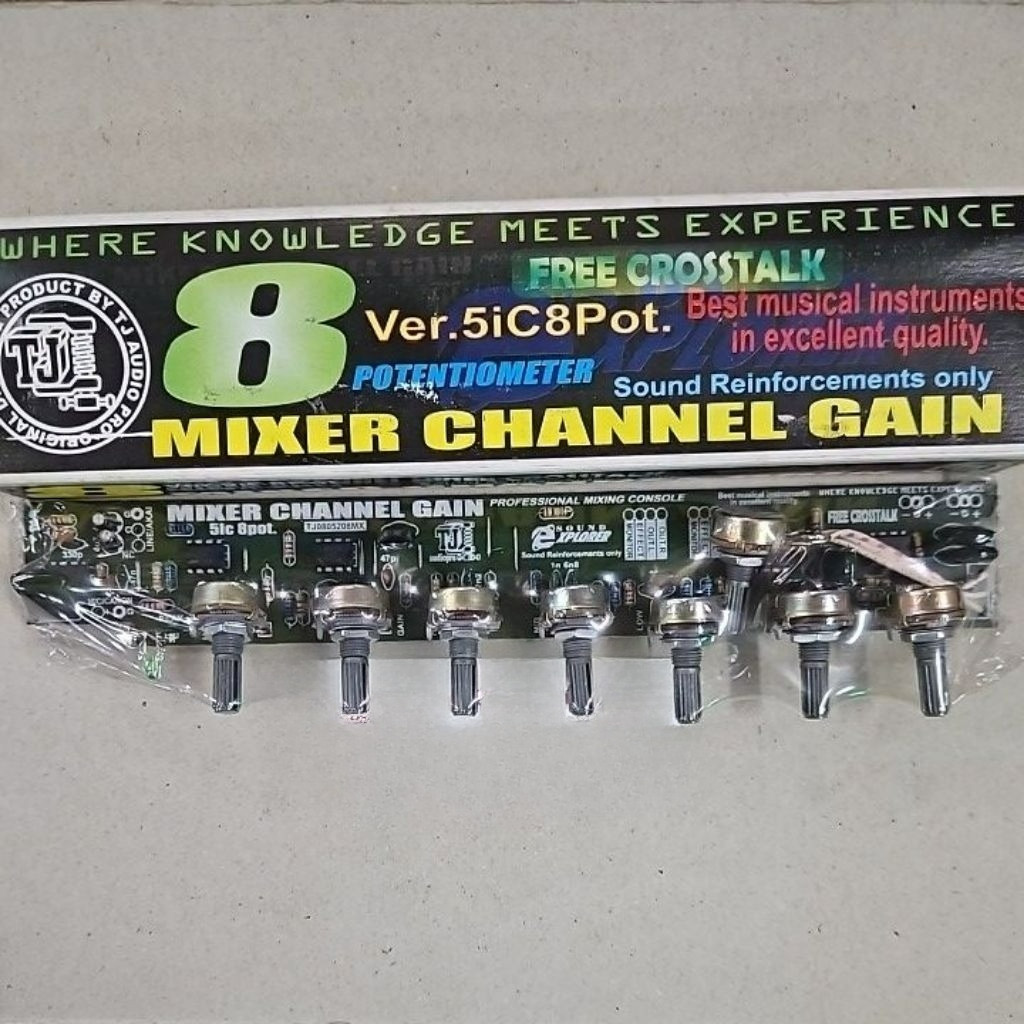 Jual MIXER CHANNEL GAIN 8 POTS POTENTIOMETER PROFESSIONAL MIXING ...