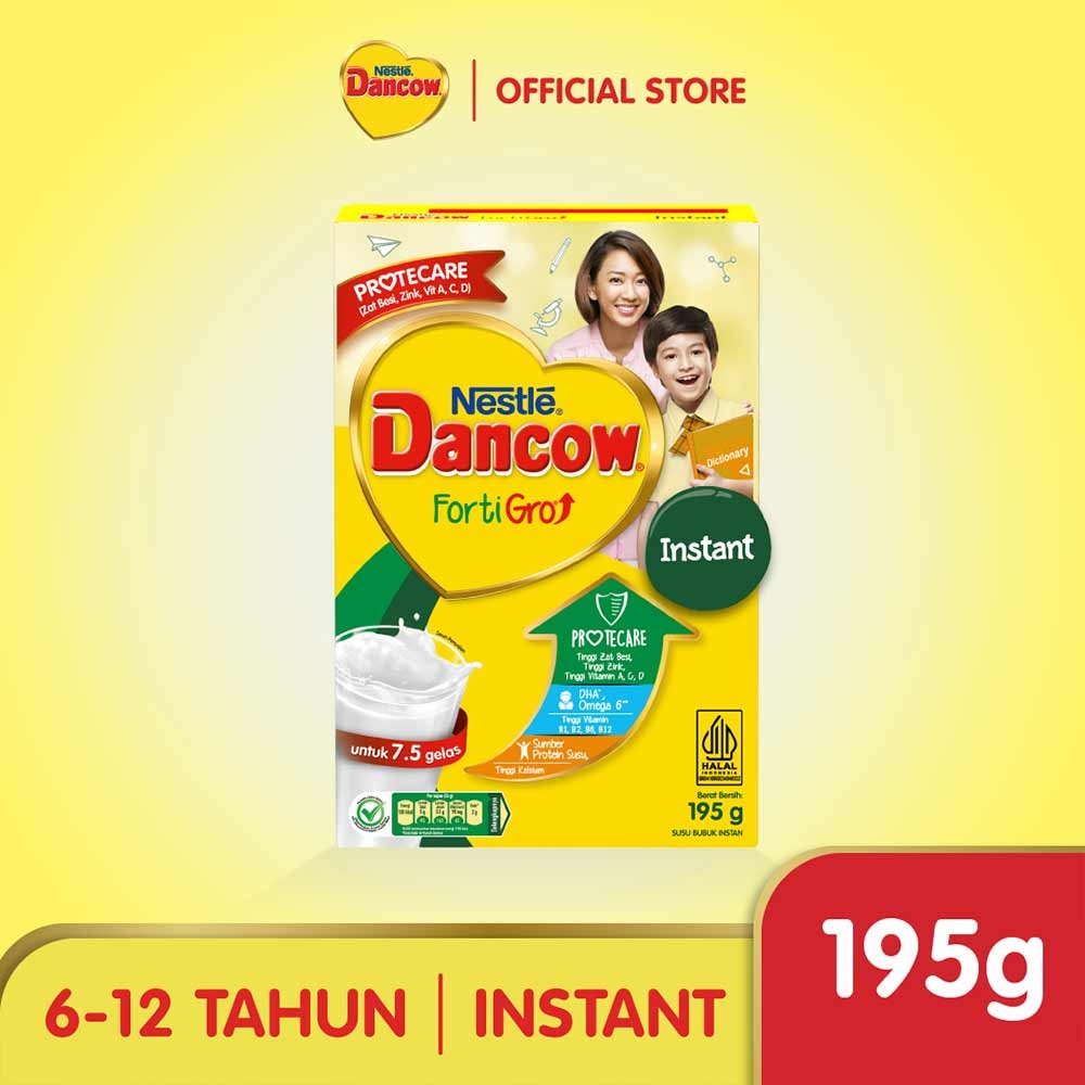 Jual DANCOW FORTIGRO SUSU BUBUK INSTANT 195g | Shopee Indonesia