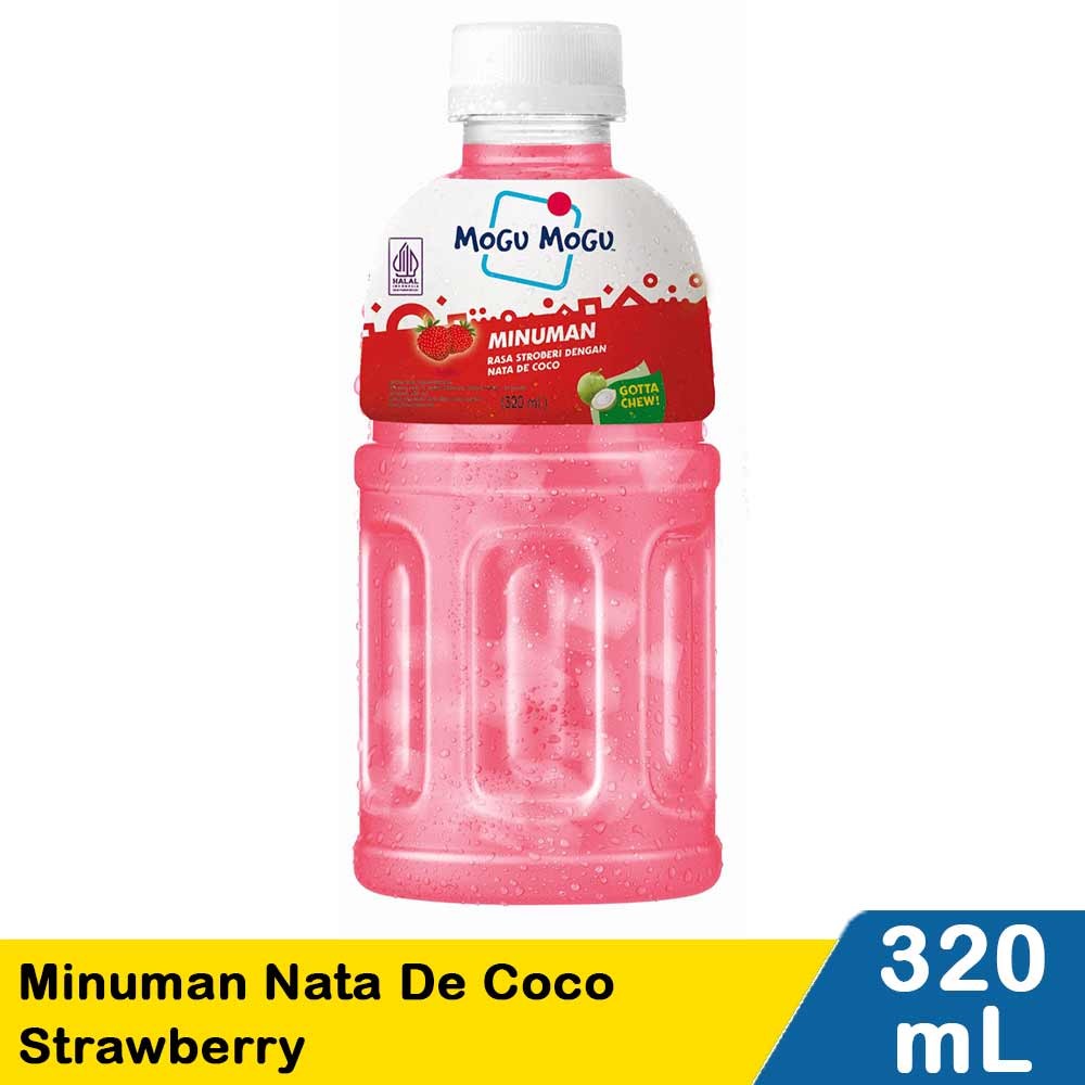 Jual MOGU-MOGU MINUMAN NATA DE COCO STRAWBERRY 320mL | Shopee Indonesia