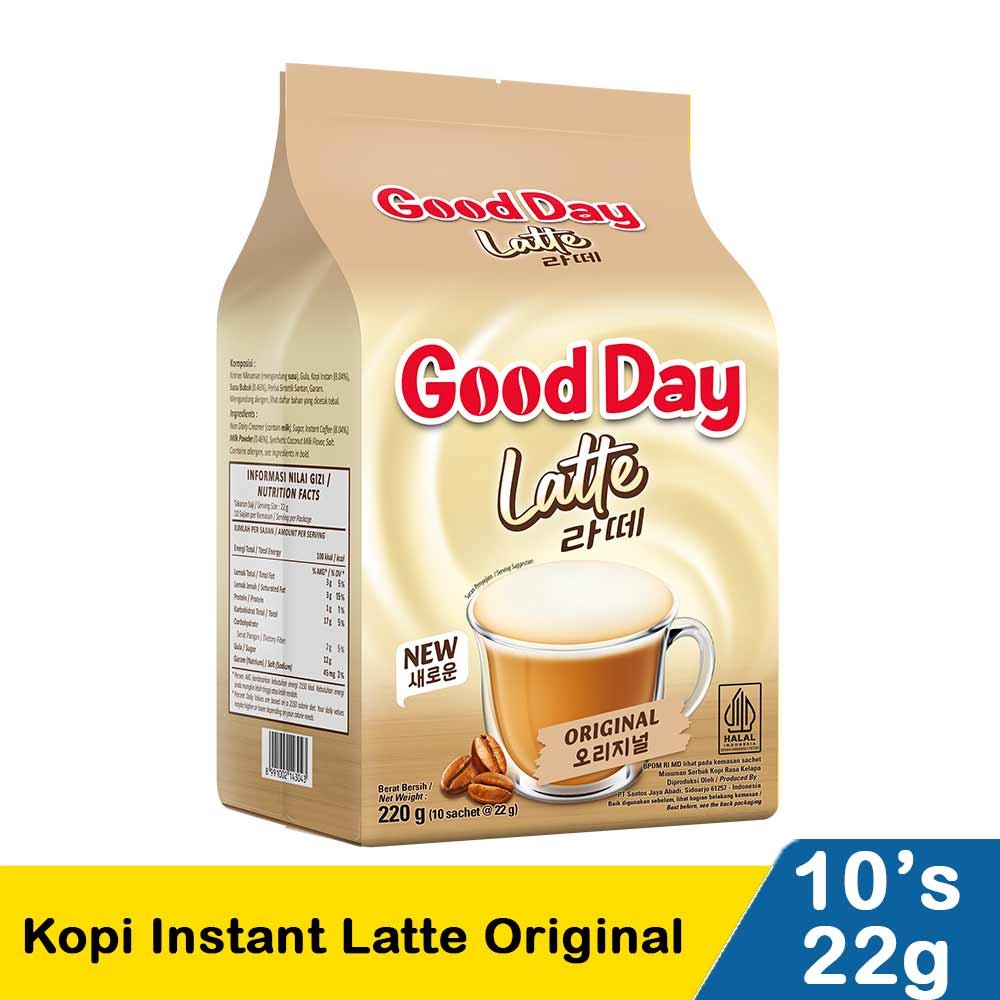 Jual GOOD DAY KOPI INSTANT LATTE ORIGINAL 10x22g | Shopee Indonesia