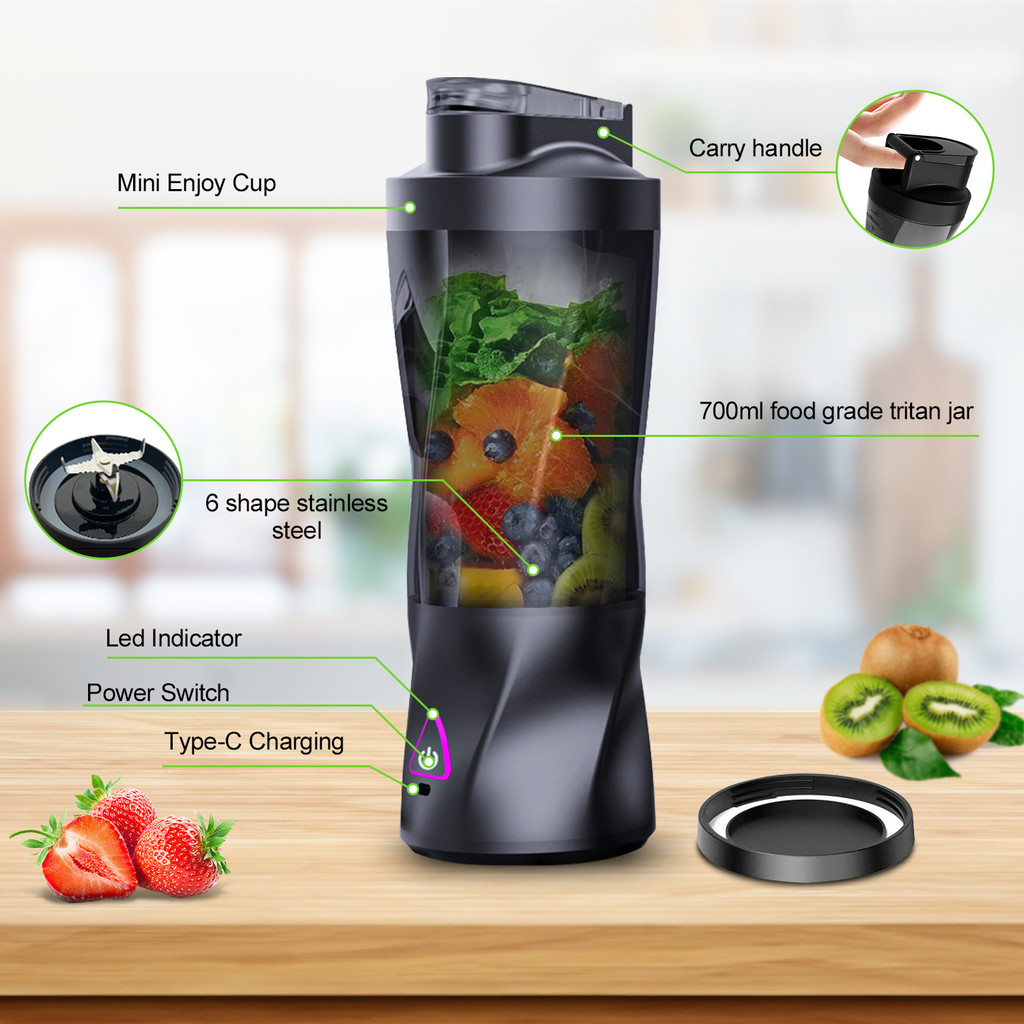 Jual Electric Portable Juicer Fresh Fruit Mixer 700ML Multifunctional ...