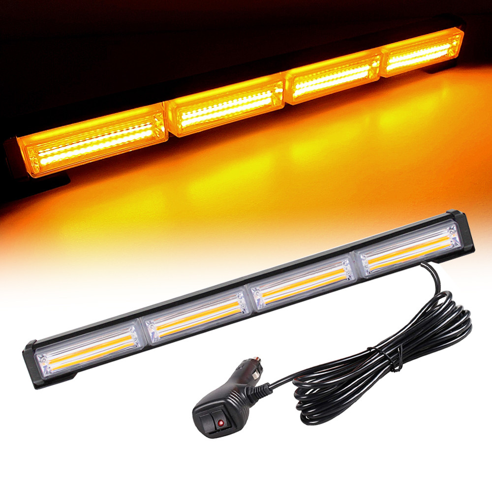 Jual Car Strobe Warning Light Bar Police Flasher Amber LED COB Police ...