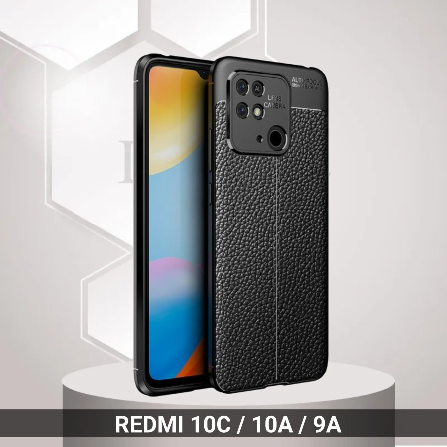 Jual XIAOMI REDMI 10C 10A 9C CASE AUTOFOCUS CARBON KULIT LEATHER CASE ...