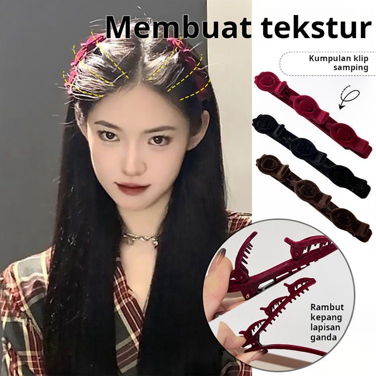 Jual Jepitan rambut kepang berkelompok, jepitan poni dahi wanita ...