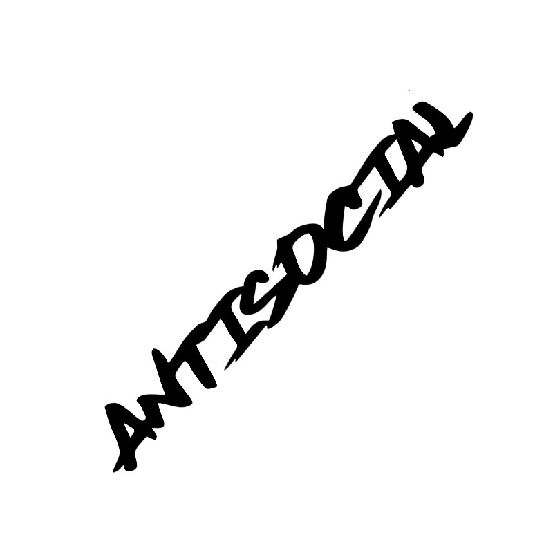 Jual Antisocial Car Sticker Flag Windshield Creative Competition ...
