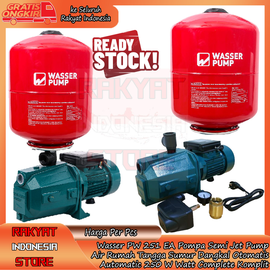 Jual Wasser 251 EA Tank Water Pump Pompa Air Sumur Dangkal Semi Jet ...