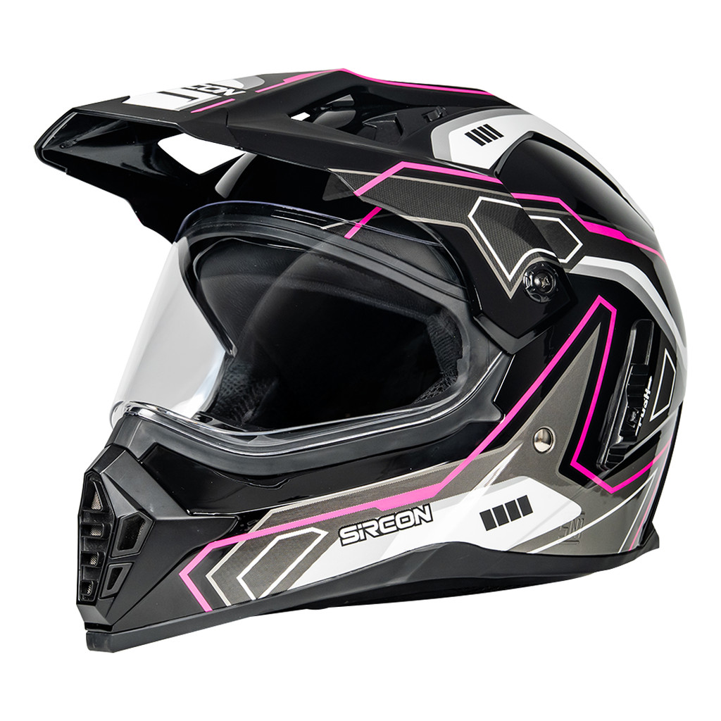 Jual Cargloss Sircon Supermoto Venturo Helm Full Face - Pink | Shopee ...