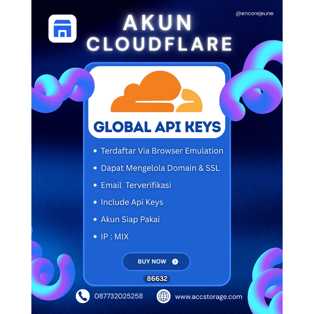 Jual Akun Cloudflare Lengkap Global API Key + Origin CA Key Full Akses ...