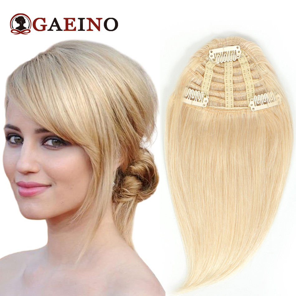 Jual Clip In Hair Bangs Hairpieces 613# Natural Fringe Bangs With 3 ...
