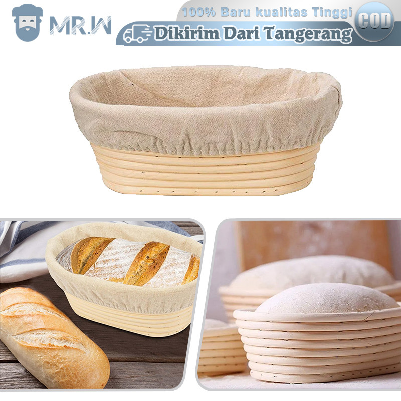 Jual Sourdough Basket Banneton Roti Oval Rotan Proofing Basket Cetakan ...