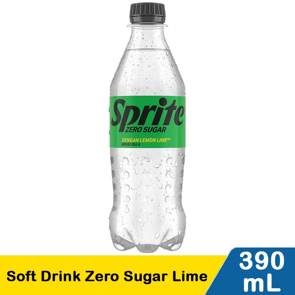 Jual SPRITE SOFT DRINK ZERO SUGAR LIME 390mL | Shopee Indonesia