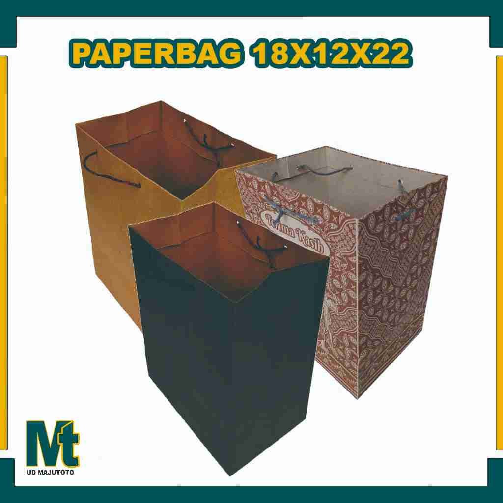 Jual Paper Bag R5 Ukuran 18x12x22 Cm (PAKET 12 PCS) / Tas Kertas / Tas ...