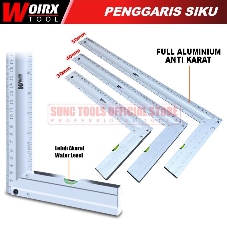 Jual Penggaris siku tukang aluminium alloy 30cm 40cm 50cm | Shopee ...