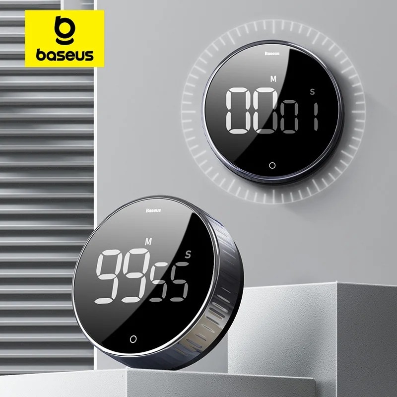 Jual Baseus Magnetic Kitchen Timer Digital Timer Manual Countdown Alarm ...