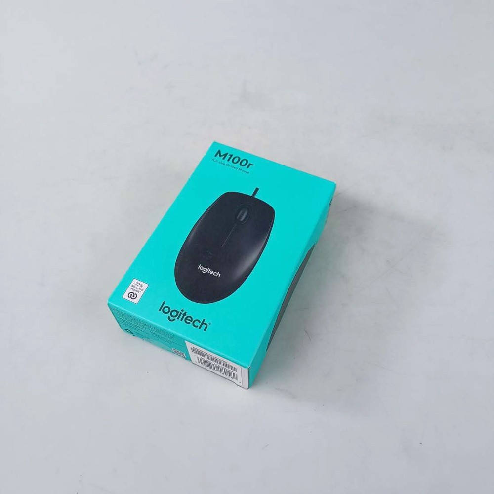 Jual Mouse Logitech M100r / M100 Kabel Optical Usb Black Color 1000 dpi ...