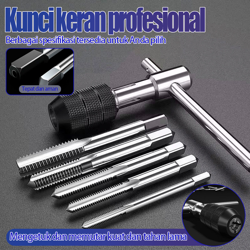 Jual Mata T21 Wrench Drill Bit Tapping Multifungsi 6 Pcs Bit Set Hand ...