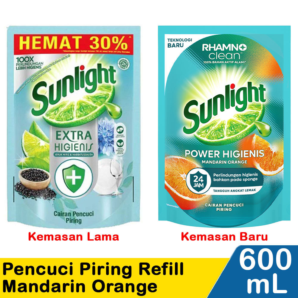 Jual SUNLIGHT PENCUCI PIRING REF HIGIENIS HBTSDA/MND.ORGE 650/600mL ...
