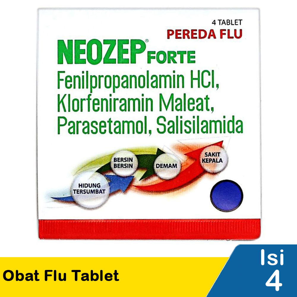 Jual NEOZEP FORTE OBAT FLU TABLET 4'S | Shopee Indonesia