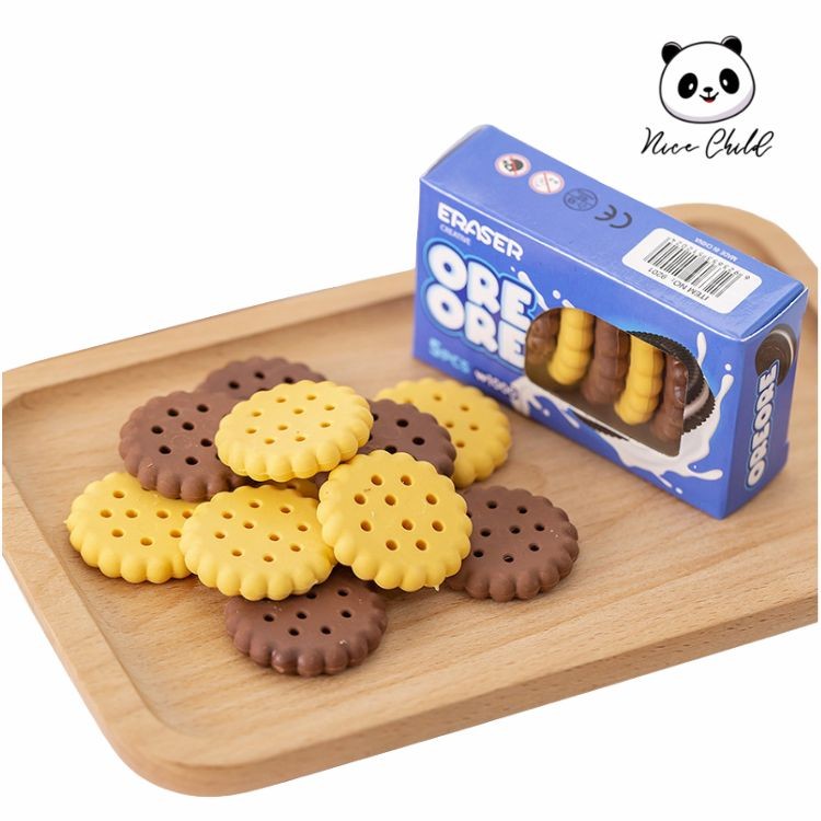 Jual NICE CHILD Penghapus 5 in 1 Bentuk Biskuit / Biscuit Eraser For ...