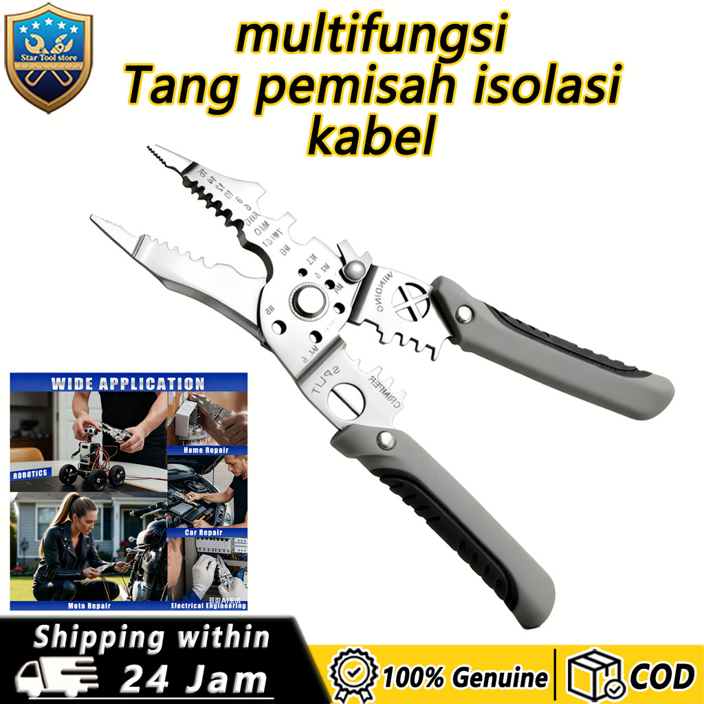 Jual Tang Pengupas Kabel Elektrik Multifungsi - Alat Potong, Strip ...