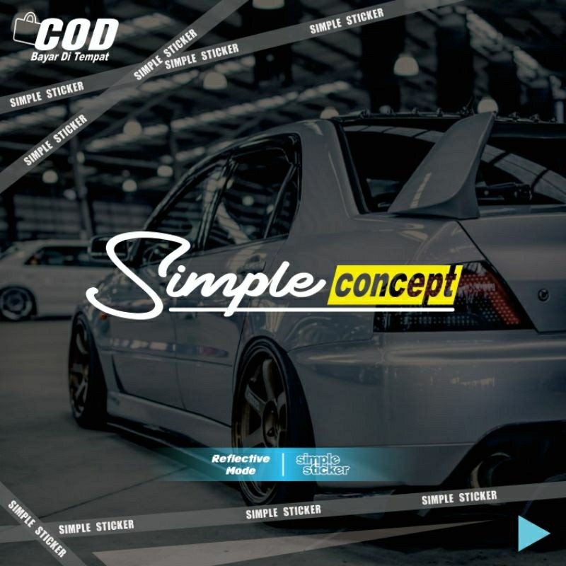 Jual Sticker Simple Concept | Sticker Kaca Mobil | Sticker Cutting ...