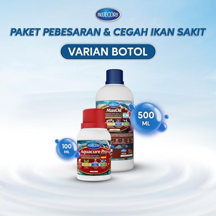 Jual [wielson] Bluecore Paket Maxoil & Aquacure Pro Vitamin Ikan ...
