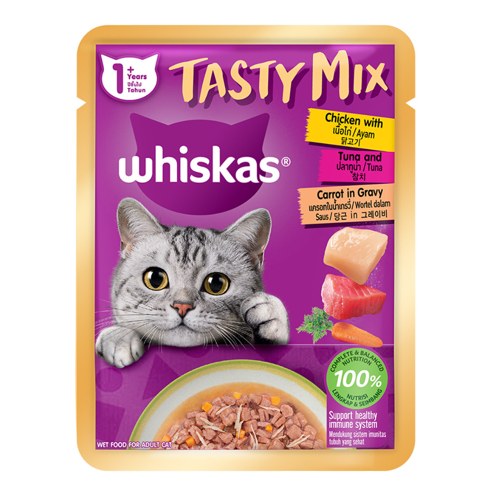 Jual Whiskas Tasty Mix Wet Food Makanan Kucing Basah Pouch 70 Gram ph ...