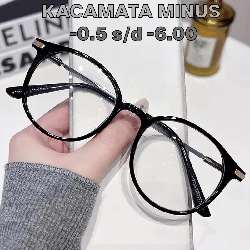 Jual Kacamata Minus Fashion Korea Retro Anti Blue Light anti Radiasi ...