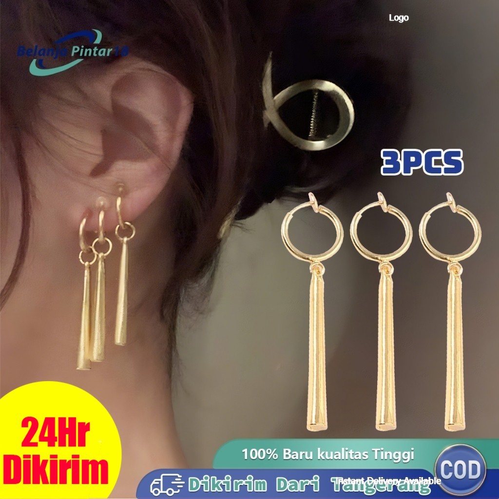 Jual 3pcs Anting Klip Anime Zoro One Piece Earring Clip Tanpa Tindik ...