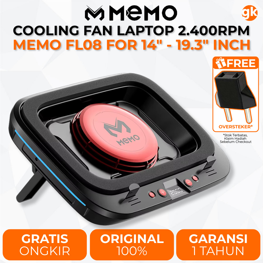 Jual TECHFINITY MEMO FL08 Cooling Fan Laptop Pad Cooler 2400RPM Turbo ...