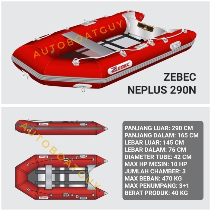Jual Perahu Karet LCR ZEBEC NEPLUS 290N ( Inflatable Boat 290 CM ...