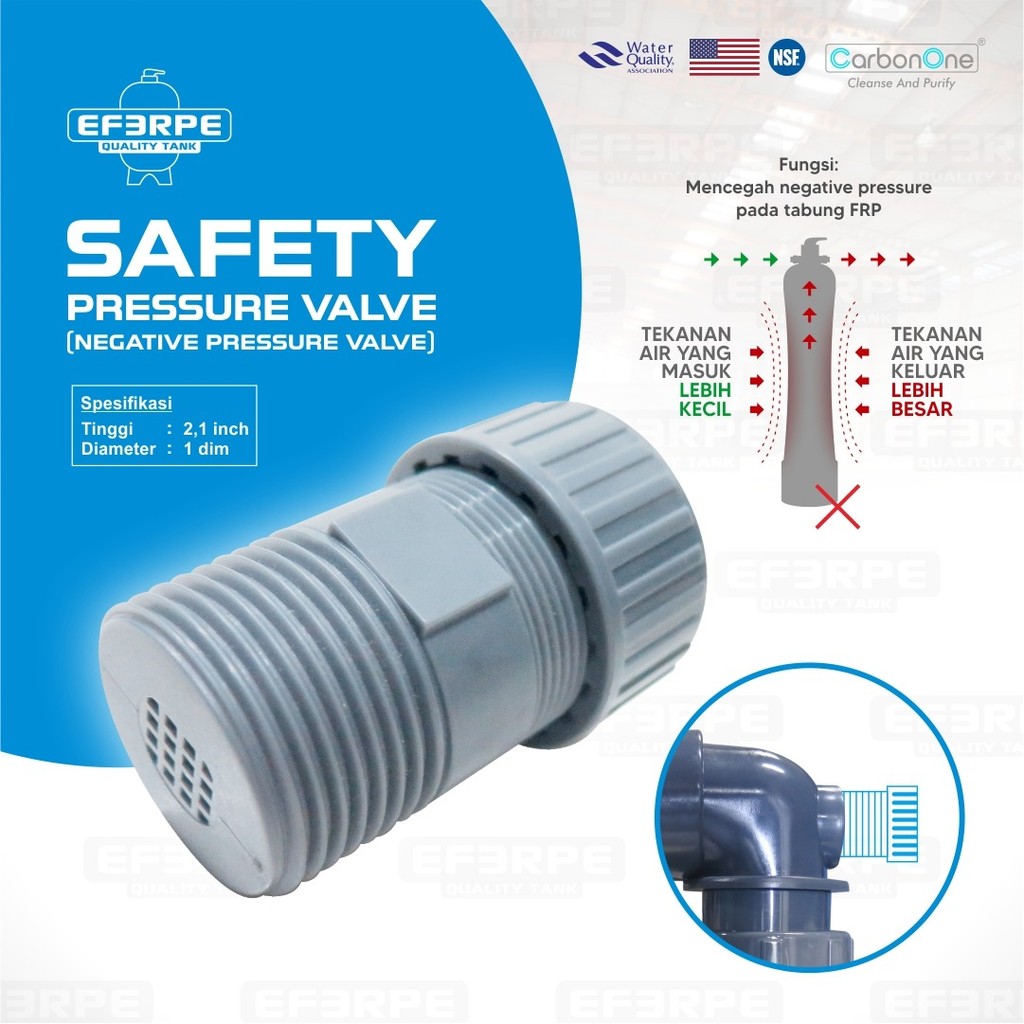 Jual Negative/Safety Pressure Valve Tabung FRP | Shopee Indonesia