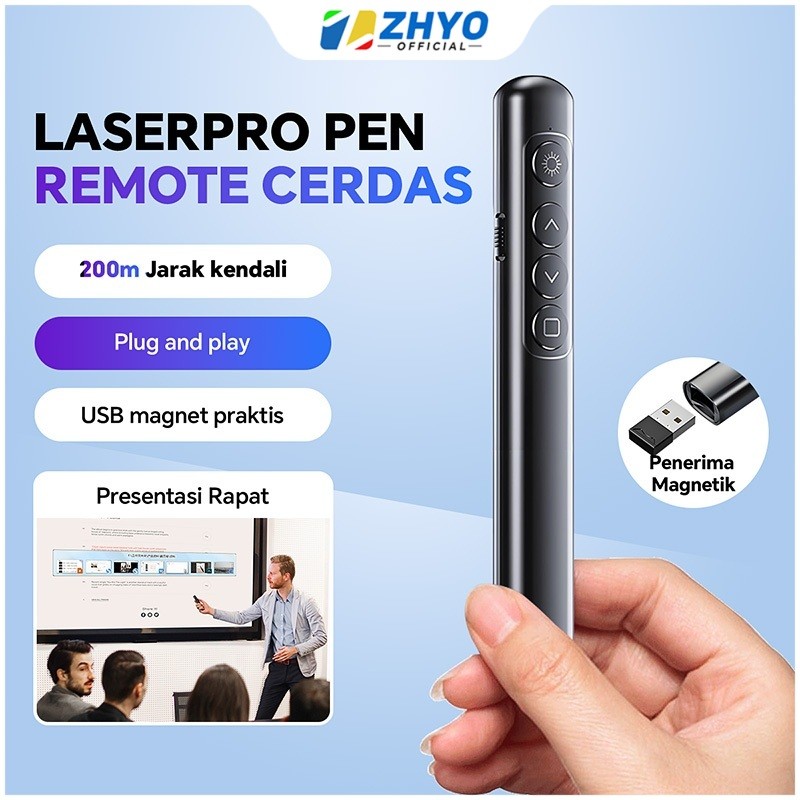 Jual Pen Remote Laser 2.4G Jangkauan 200M - Plug & Play, Receiver ...