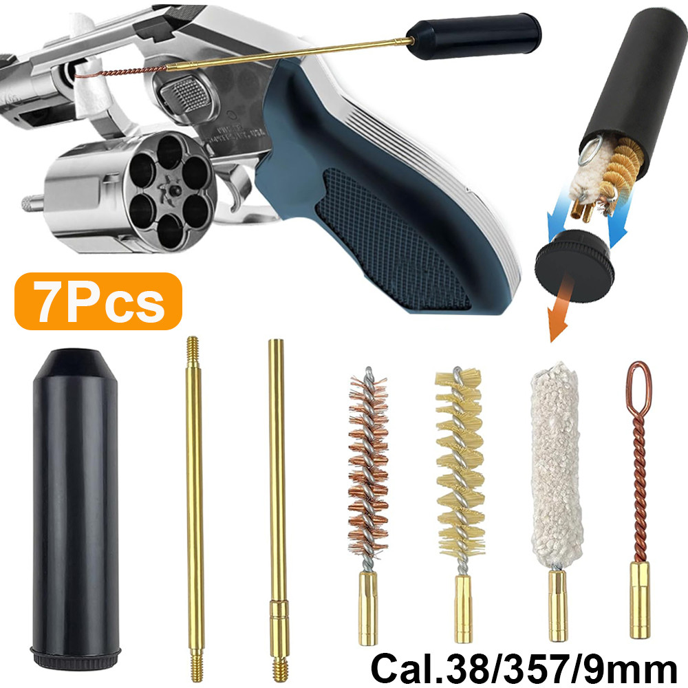 Jual 9mm Pistol Cleaning Kit 7Pcs Hand Gun Bore Brush for Cal.38/357 ...