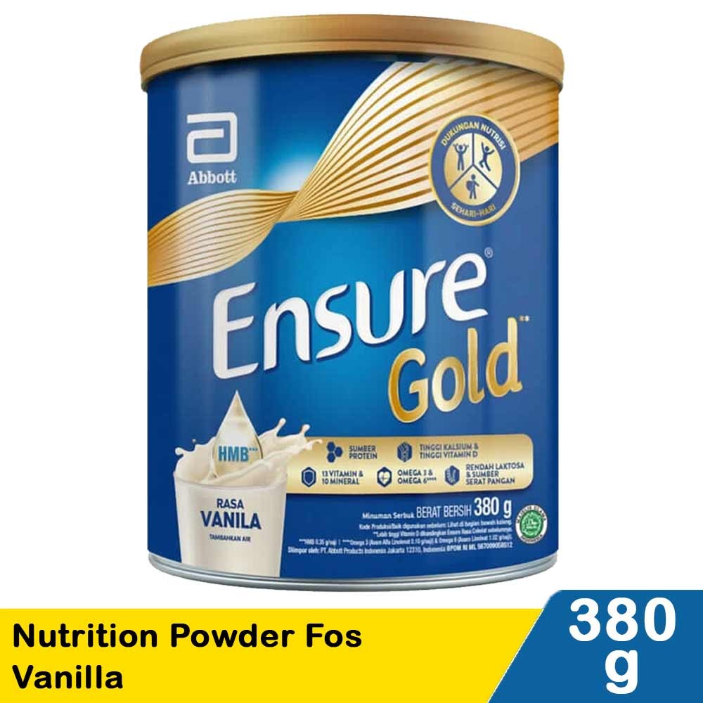 Jual ENSURE GOLD NUTRITION POWDER FOS VANILLA 380g | Shopee Indonesia