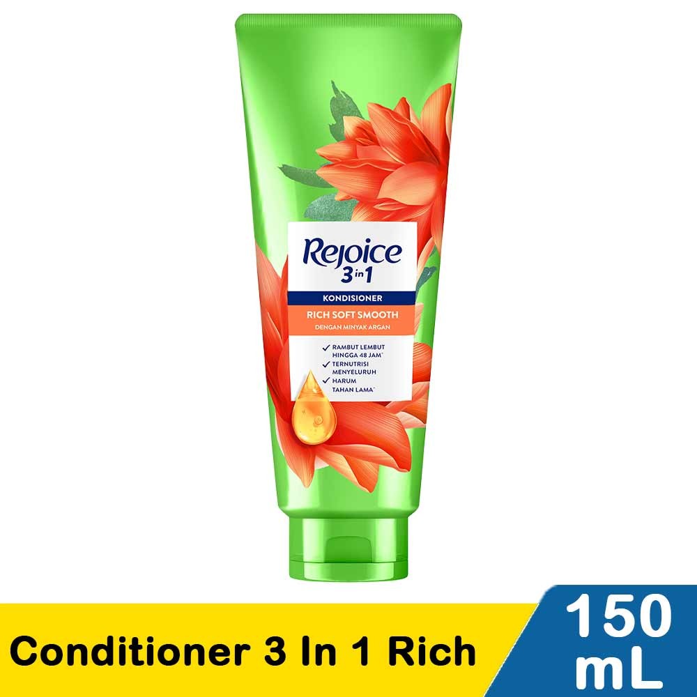 Jual REJOICE CONDITIONER 3 IN 1 RICH 160/150mL | Shopee Indonesia