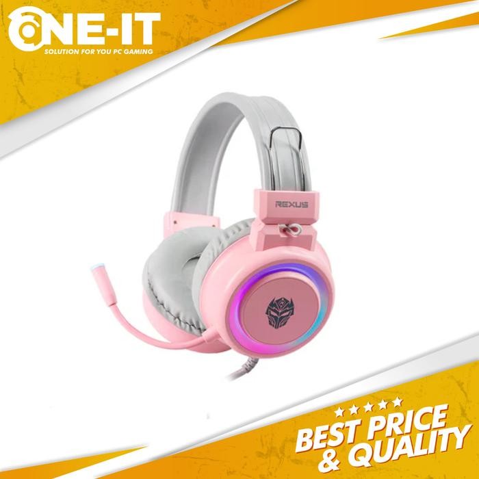 Jual REXUS Vonix F30 RGB Gaming Headset – Headphone Gaming Mic Flexible ...