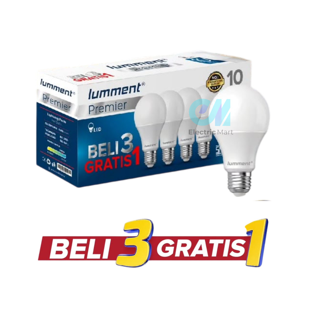 Jual Beli 3 Gratis 1 Lumment Premier Lampu Led 6w/10w/14w | Led Bulb ...