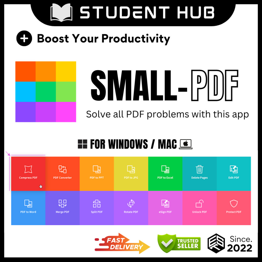 Jual Smallpdf PRO - Mac, Windows, Linux Edit, Compress and Convert PDF ...