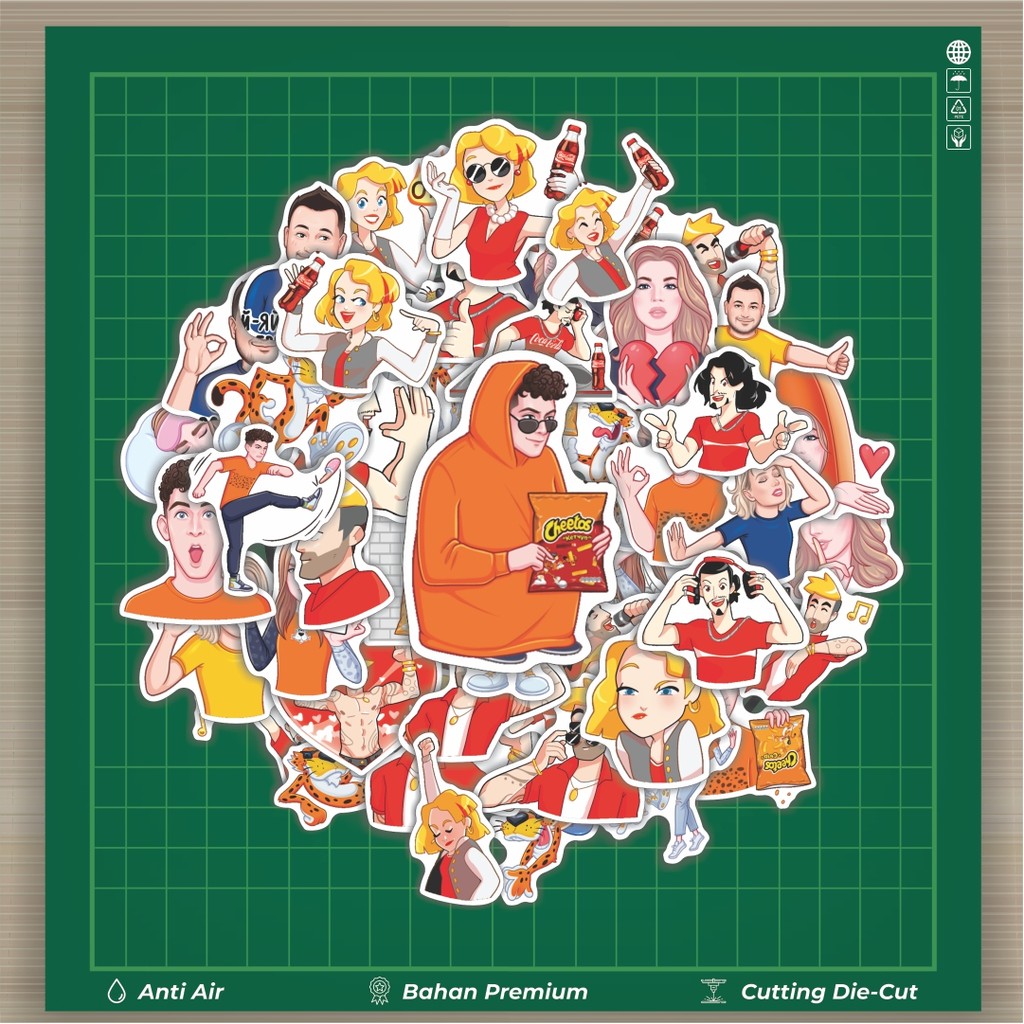 Jual Stiker Cutting Pack Stiker Maskot Lays Isi 100Pcs Series Aesthetic ...