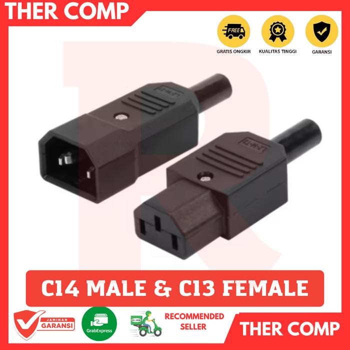 Jual Jack Socket Power 3 Titik Konektor Connector Power Komputer UPS ...