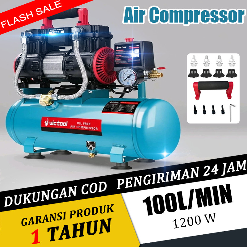 Jual DEWIN Kompresor angin mini listrik 1200W 100L/min Air compressor ...