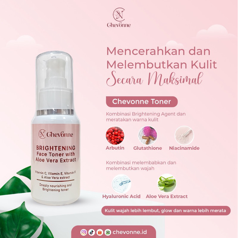 Jual CHEVONNE FACE TONER Brightening and Moisturizing with Extract Aloe ...