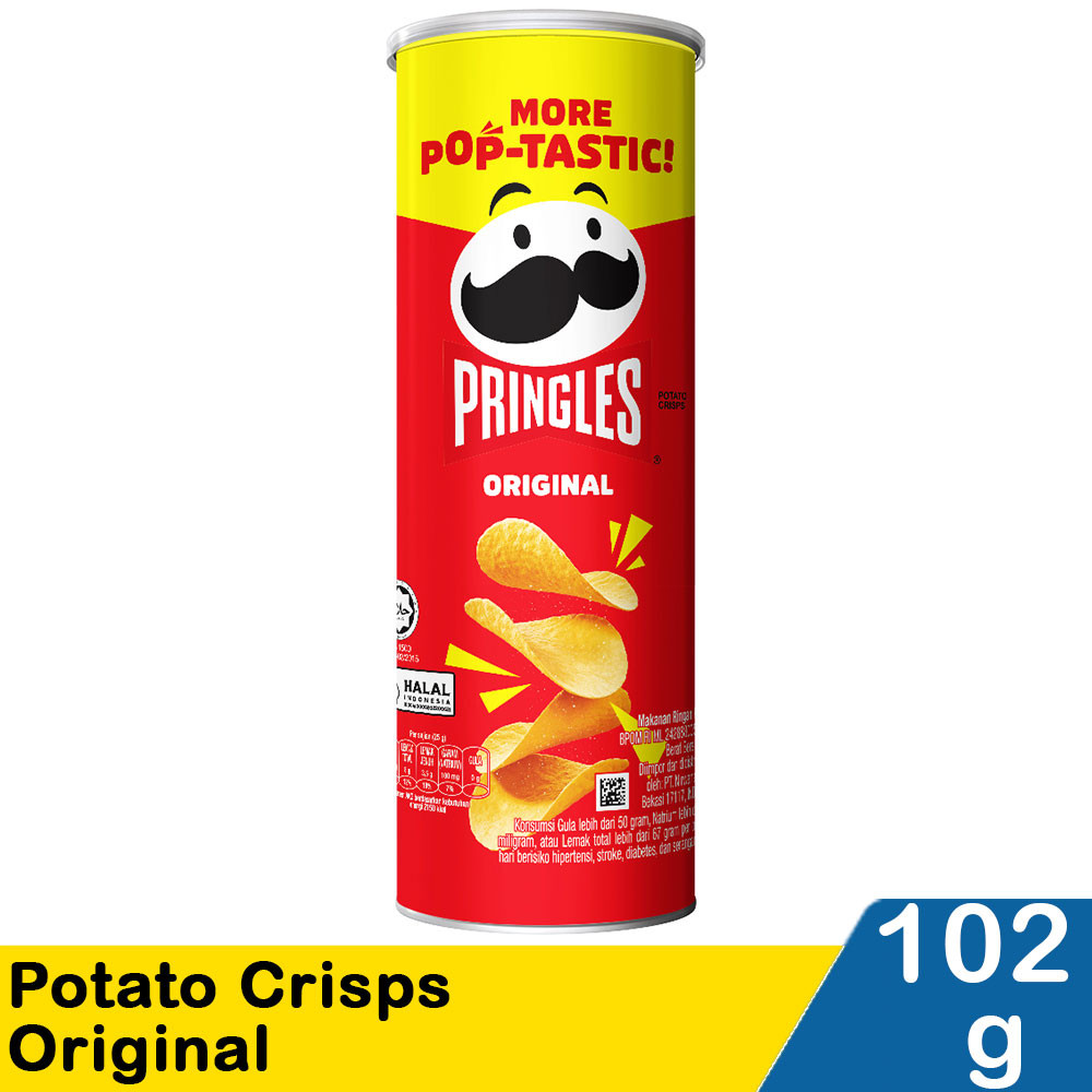 Jual PRINGLES POTATO CRISPS ORIGINAL 102g | Shopee Indonesia