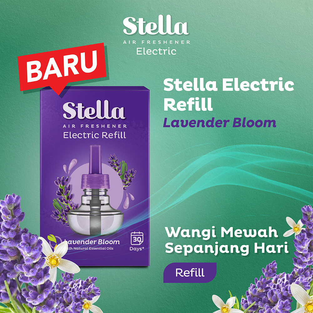 Jual STELLA AIR FRESHENER ELECTRIC REFILL LAVENDER BLOOM 25mL | Shopee ...