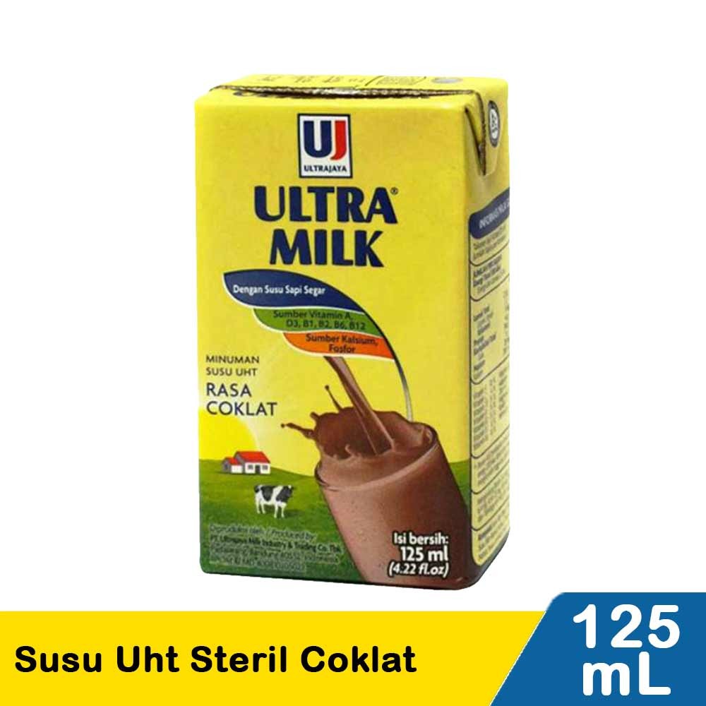 Jual ULTRA SUSU UHT STERIL COKLAT 125mL | Shopee Indonesia