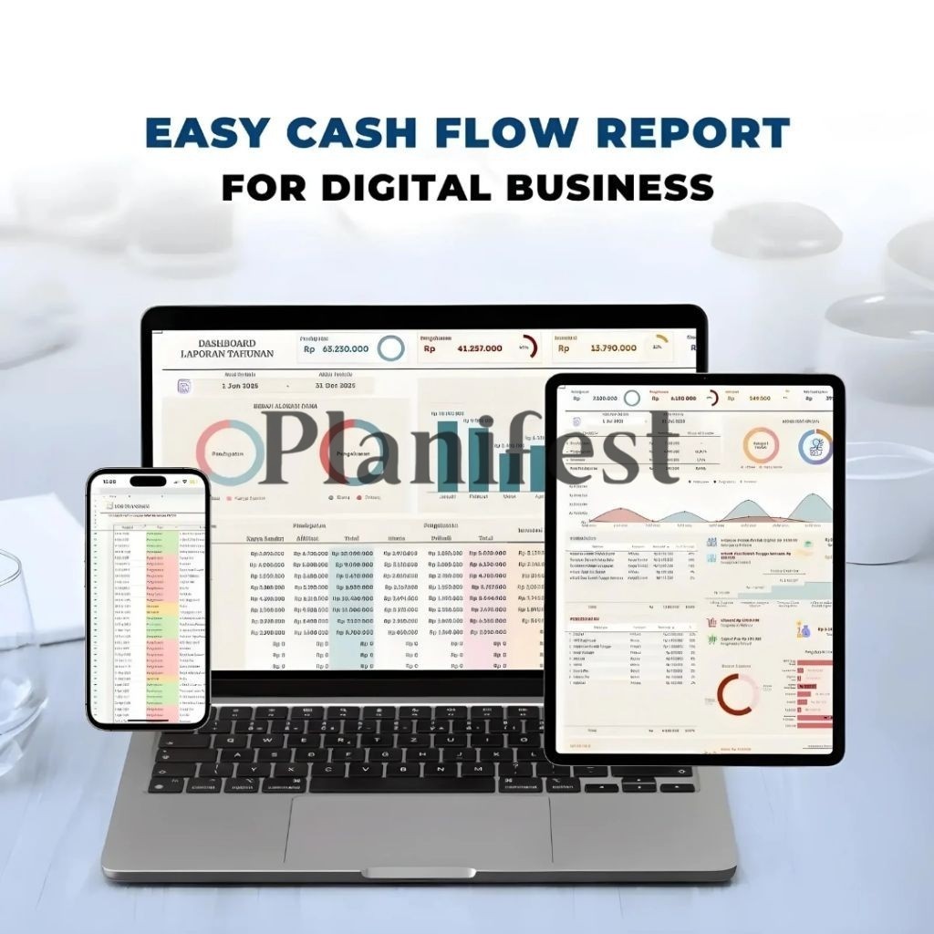 Jual Easy Cash Flow Report | Template Laporan Arus Kas Digital Bisnis ...