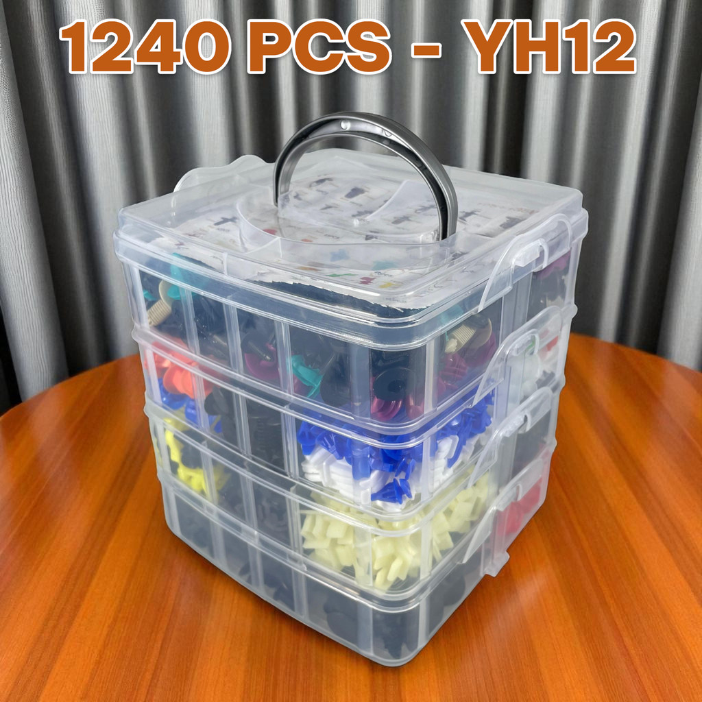 Jual Kancing Klip Mobil Baut Rivet Trim Retainer Clip 1240 PCS - Klip ...